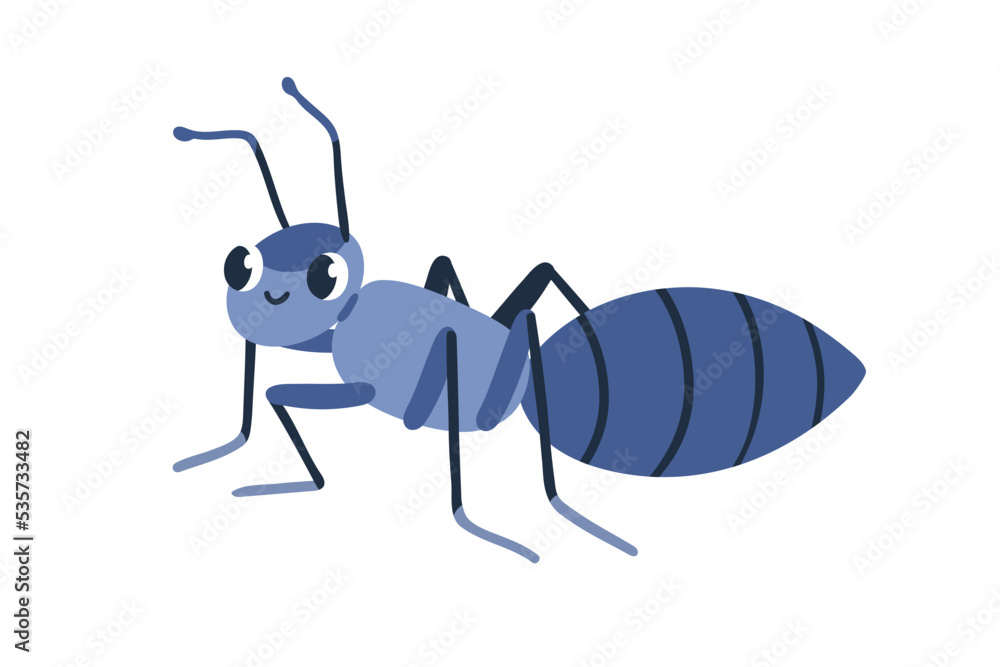 Cute Ant Funny Smiling Insect Character Happy Adorable Sweet Small