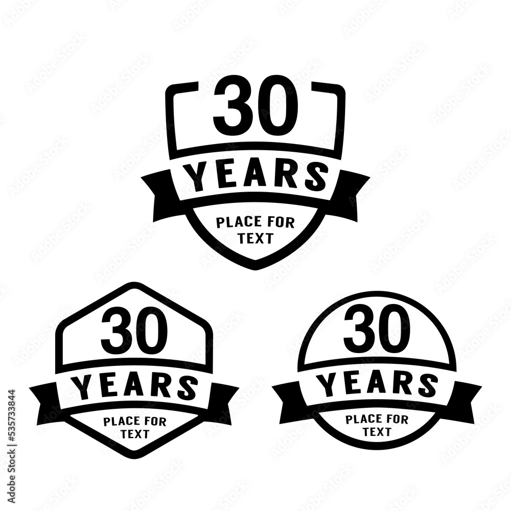 30 years anniversary celebration logotype. 30th anniversary logo ...