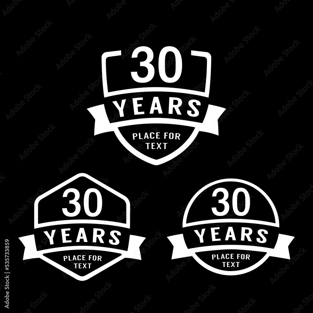 30 years anniversary celebration logotype. 30th anniversary logo ...