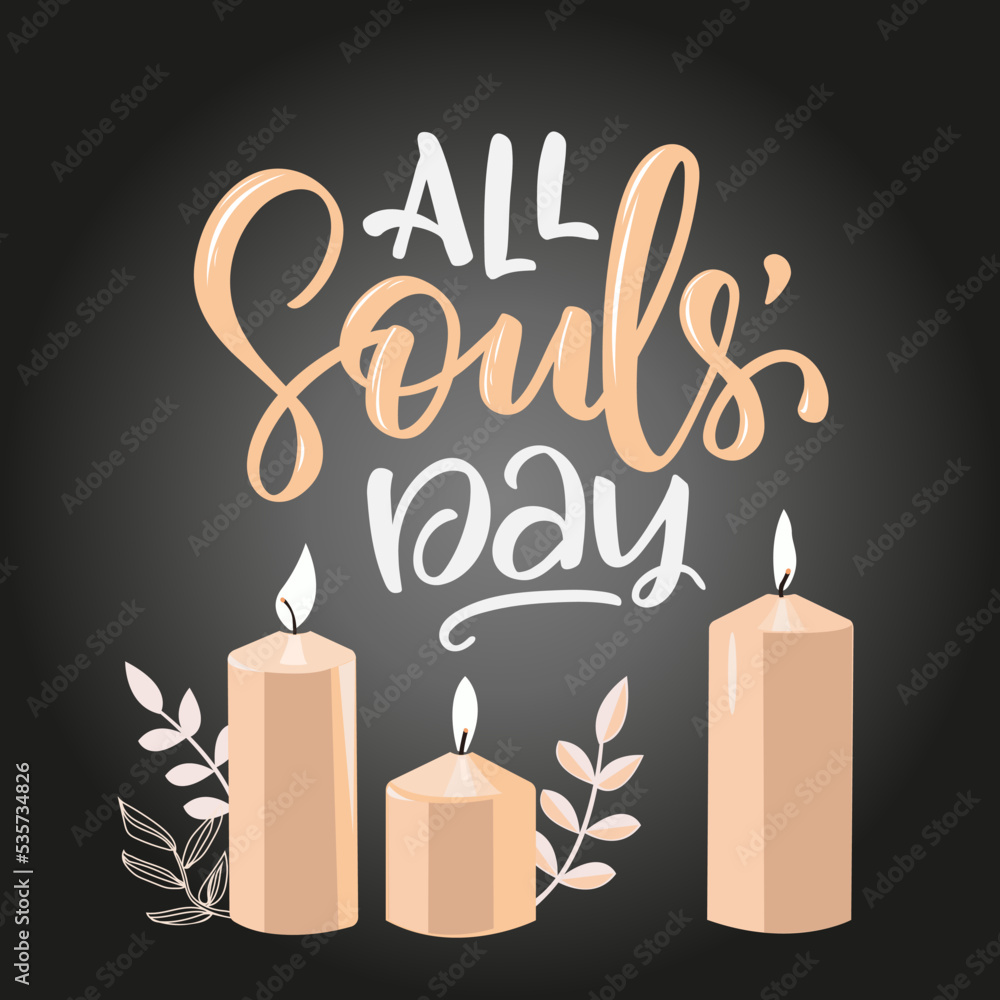 All souls day type vector design. Vector illustration of a Background ...