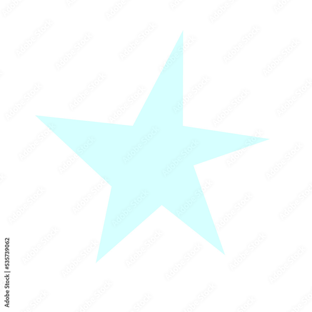 Cute blue star illustration. Hand draw cartoon star for Halloween ...
