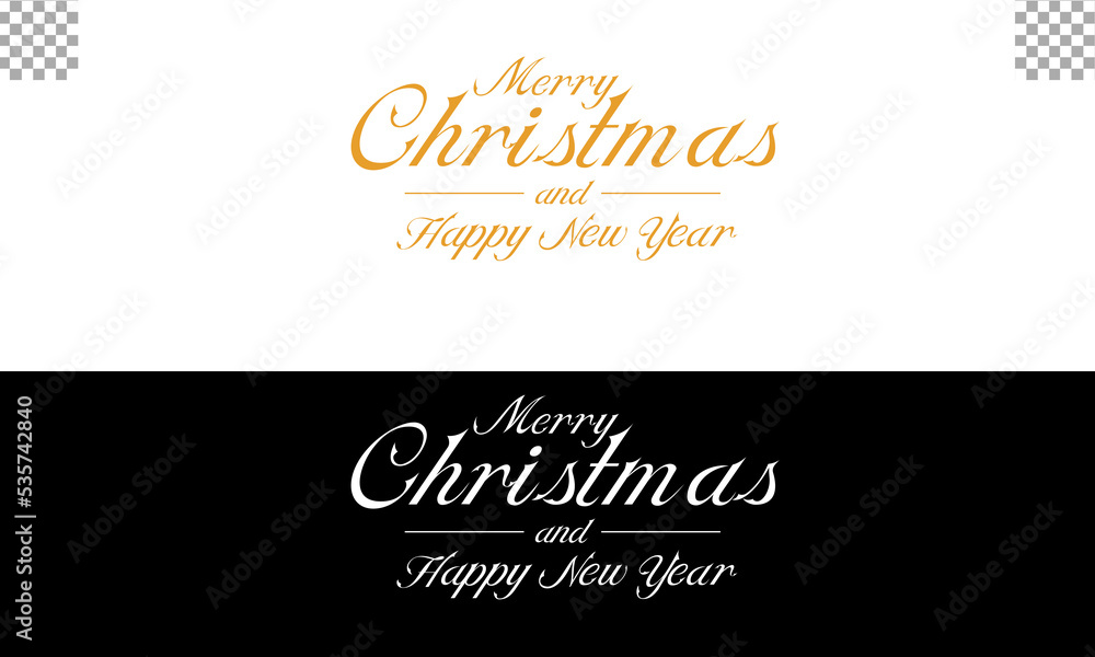 Merry Christmas logo design transparent background basic Stock ...