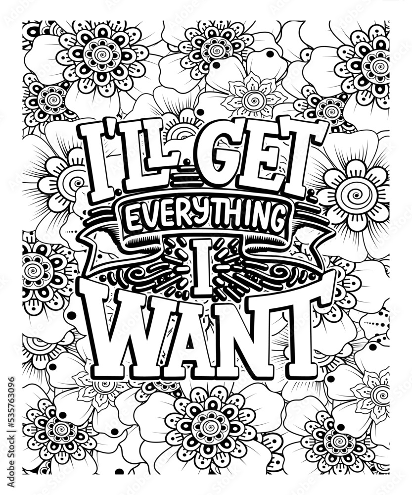motivational quotes coloring pages design .inspirational words coloring ...