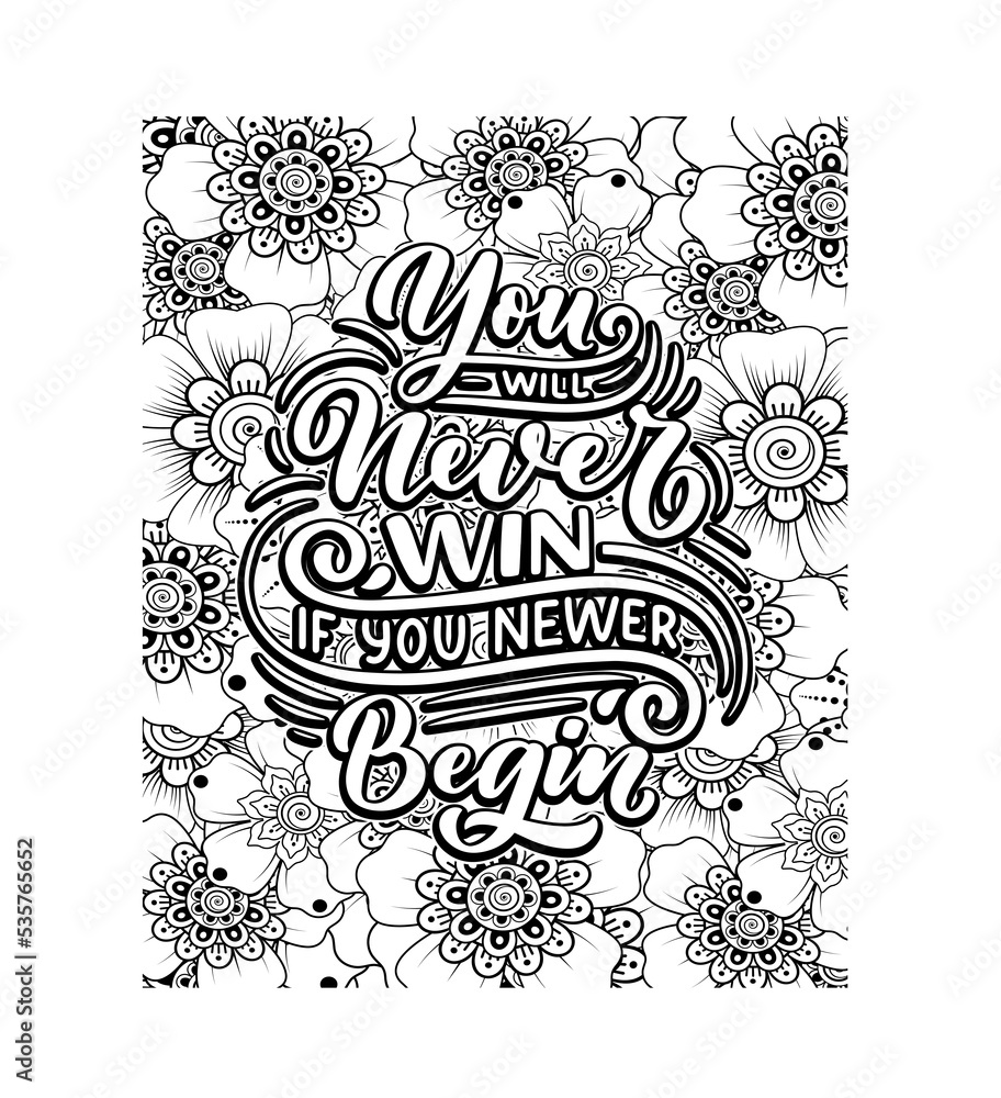motivational quotes coloring pages design .inspirational words coloring ...