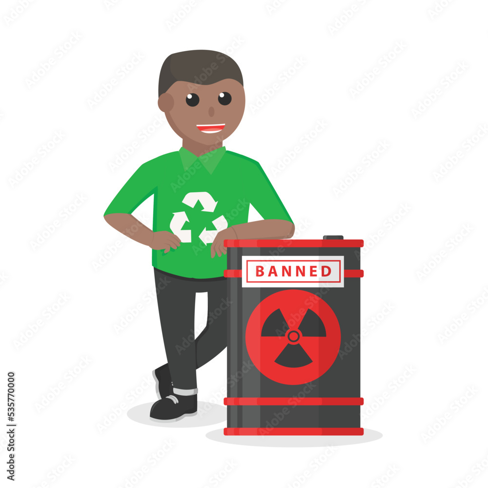 enviromental activist african banned toxic waste design character on ...