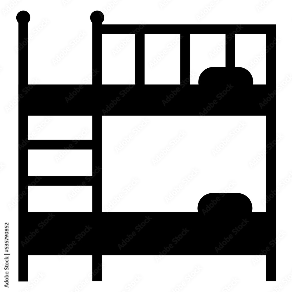 Simple bed symbol PNG image. Stock Illustration | Adobe Stock