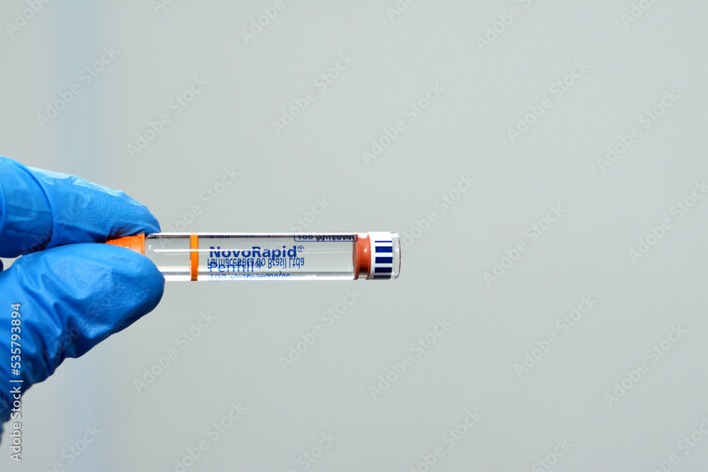 Cairo, Egypt, October 4 2022: NovoRapid 100 units ml solution for ...