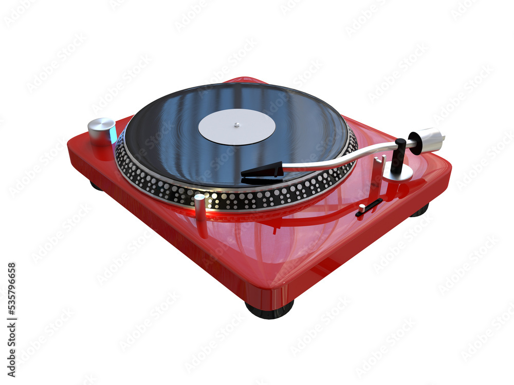 red turntable on transparent background Stock Illustration | Adobe Stock