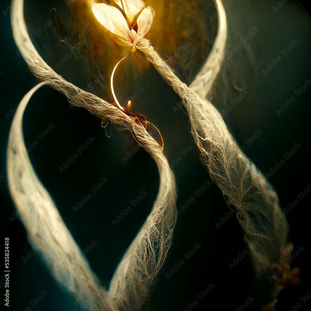Fine threads of ethereal love connecting soulmates throughout eternity ...