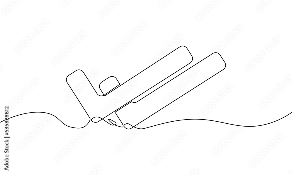 Continuous line drawing of check mark, business growth, checklist icon ...