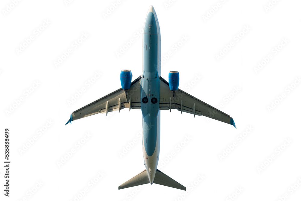 Passenger aircraft down to up view isolated PNG file with Alpha channel ...