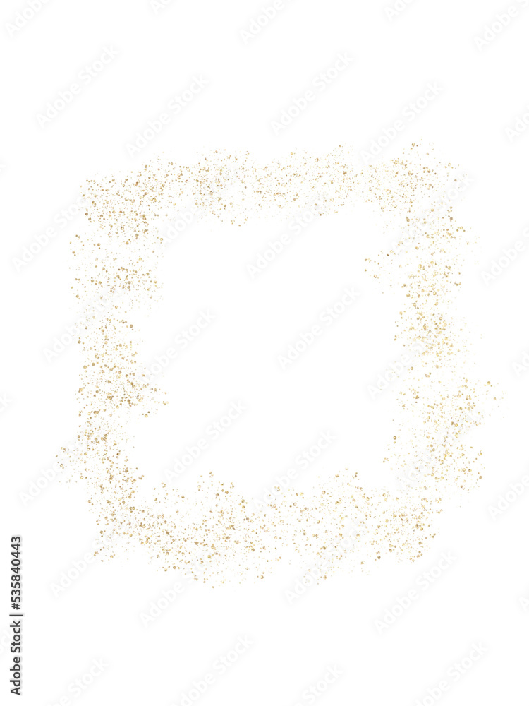 Gold frame, golden splattered border. Gold paint texture. Isolated png ...