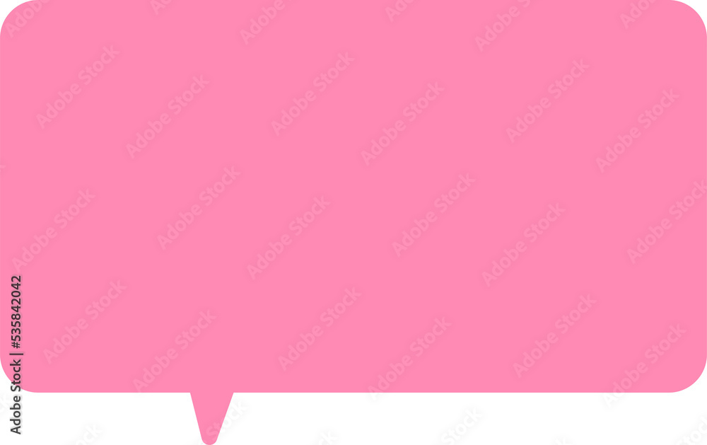 pink speech bubbles on transparent background . chat box or chat vector ...