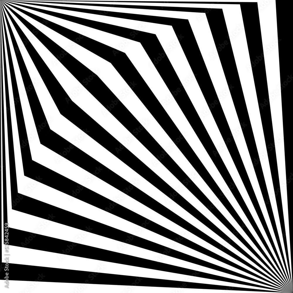 Op art sample. Optical illusion of a cube. Abstract background. Vector ...