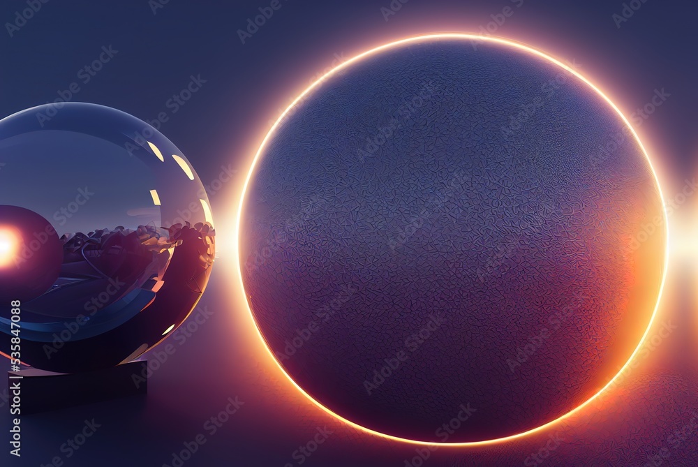 Sphere shield abstract energy protection spheres. Force field defence ...