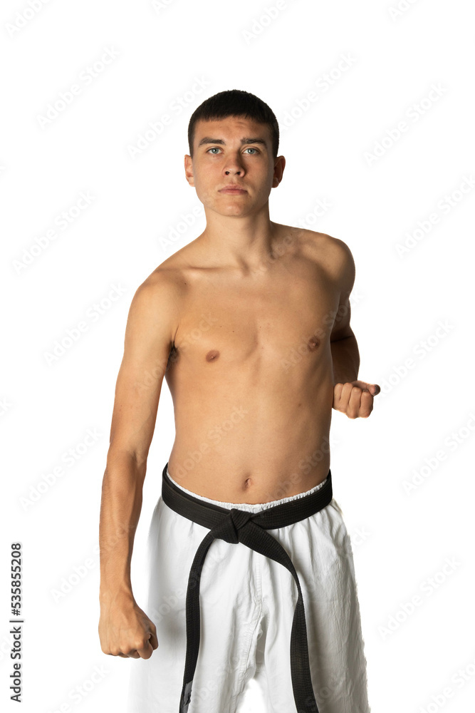 19 Year Old Practacing a Karate Groin Block Stock Photo | Adobe Stock