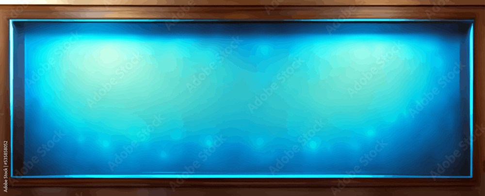 vector realistic isolated neon sign of blue rectangle, background ...