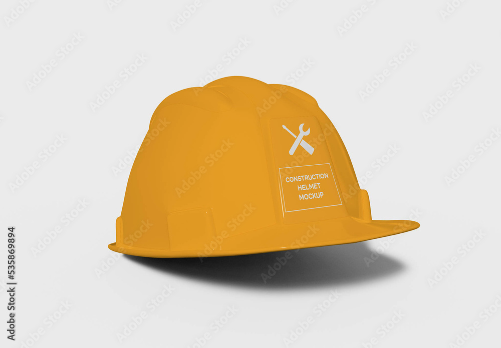 Construction Hard Hat Mockup Stock Template | Adobe Stock