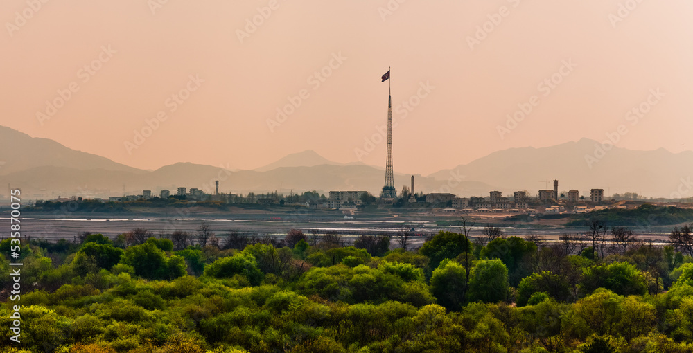 JOINT SECURITY AREA, PANMUNJEOM, SOUTH KOREA: tallest flag pole in the ...