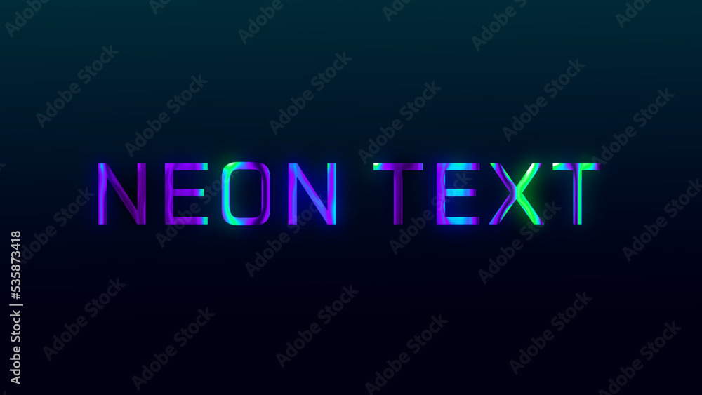 Simple Neon Glow Overlay Titles Stock Template | Adobe Stock