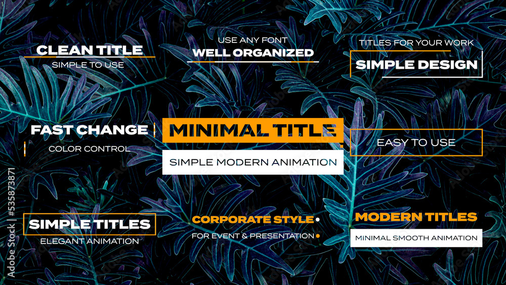 Minimal Modern Titles Stock Template | Adobe Stock