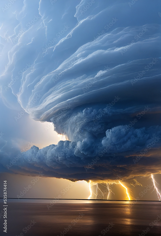 Supercell Thunderstorm Rainstorm Tornado warning Weather Storm Chasing ...