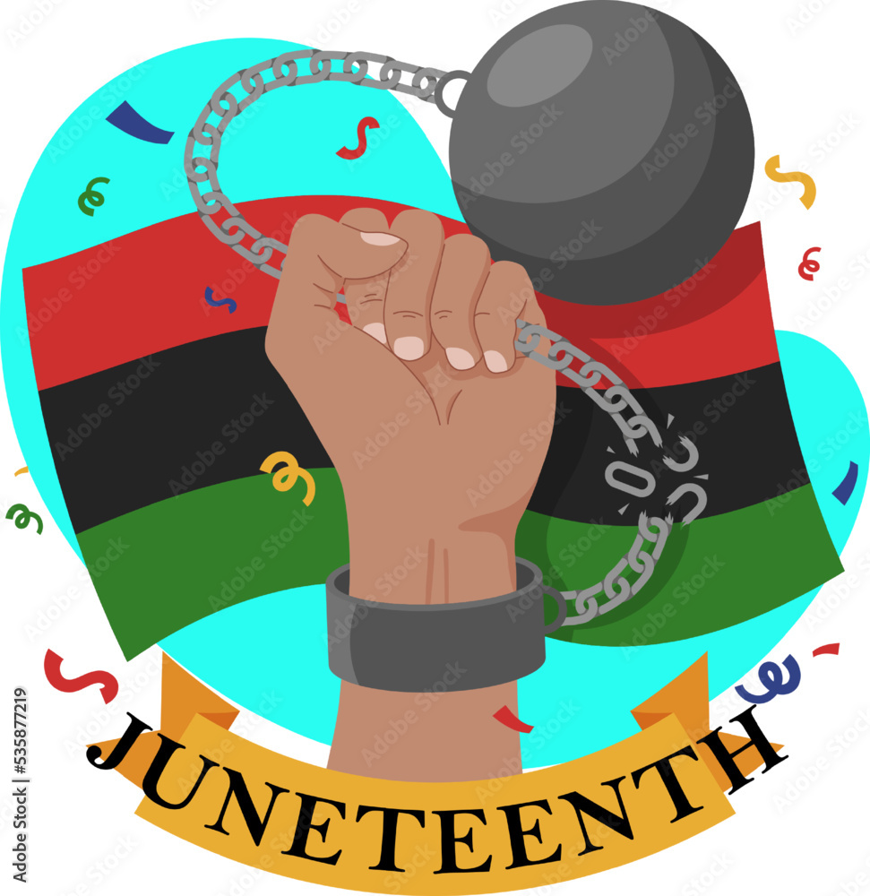 flat juneteenth illustration. flat juneteenth illustration ...