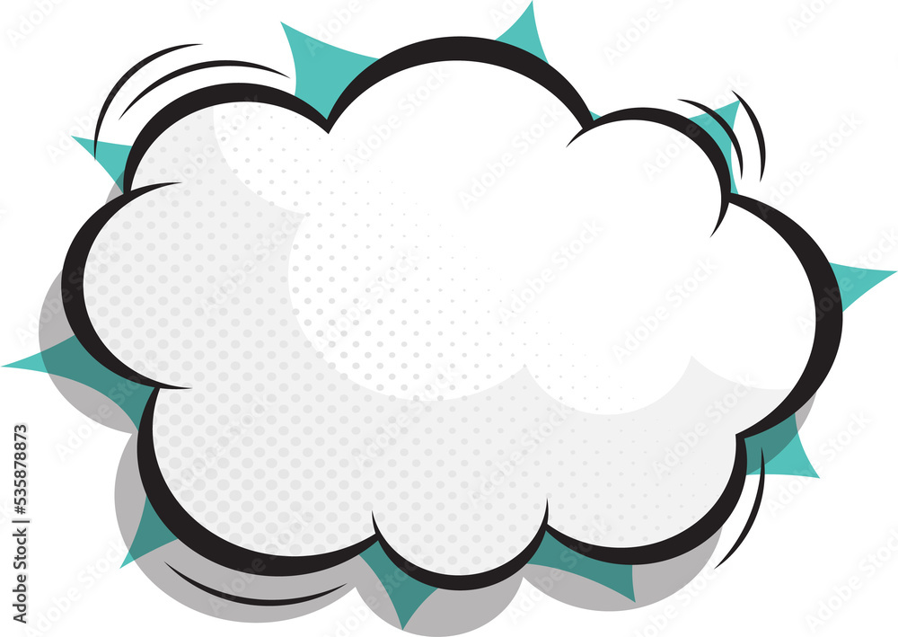 blank boom speech bubble cartoon comic book pop art background vector ...
