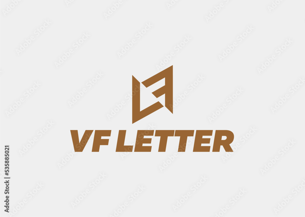 LOGO VF LETTER COMPANY NAME Stock Vector | Adobe Stock