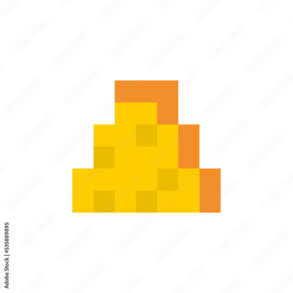 Cheese Pixel art. 8 bit Cheese piece. Vector illustration Stock Vector ...