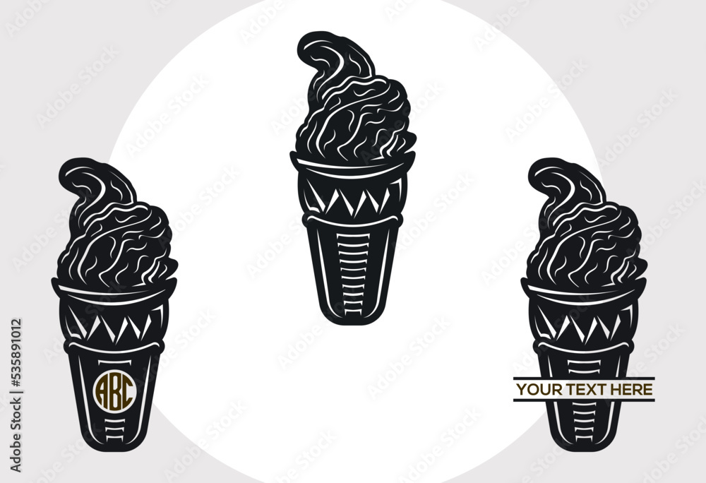 Ice Cream SVG bundle, Ice Cream Cone Svg, Frozen yogurt Svg, Summer Svg ...