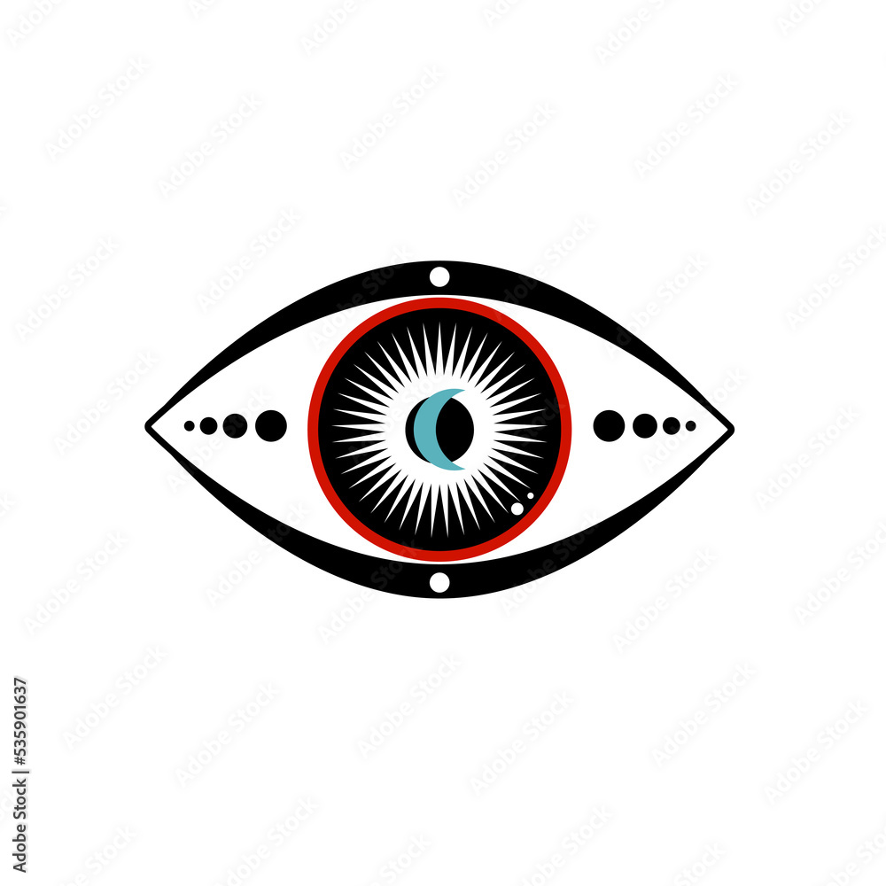 Eye Evil Devil Mystic Magic Talisman Amulet Boho Symbol Sign Silhouette ...
