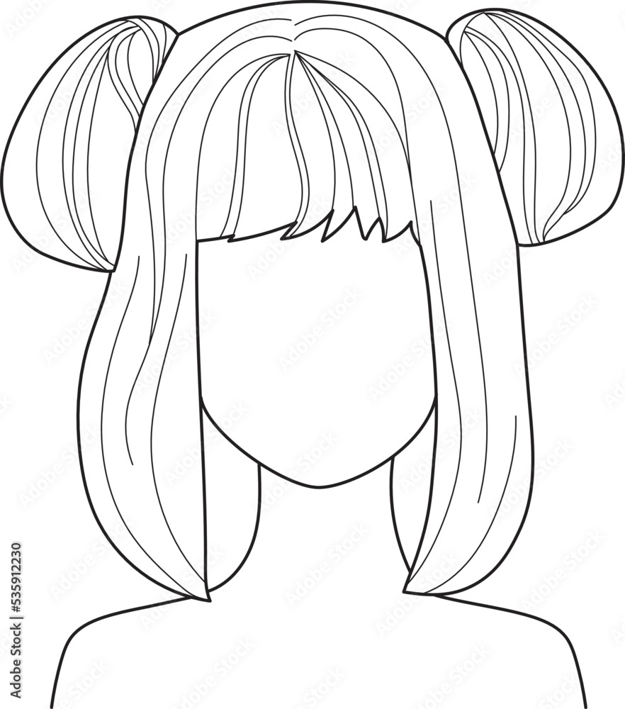 Аvatar.How to Draw Girls Hair Styles for Cartoon Characters Drawing ...