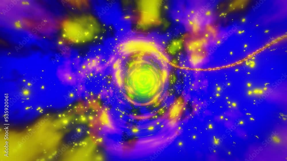 4K loop warp tunnel wormhole. Technology motion graphics Futuristic ...