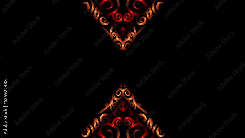 Beautiful circular circle colour golden red gradient art pattern of ...