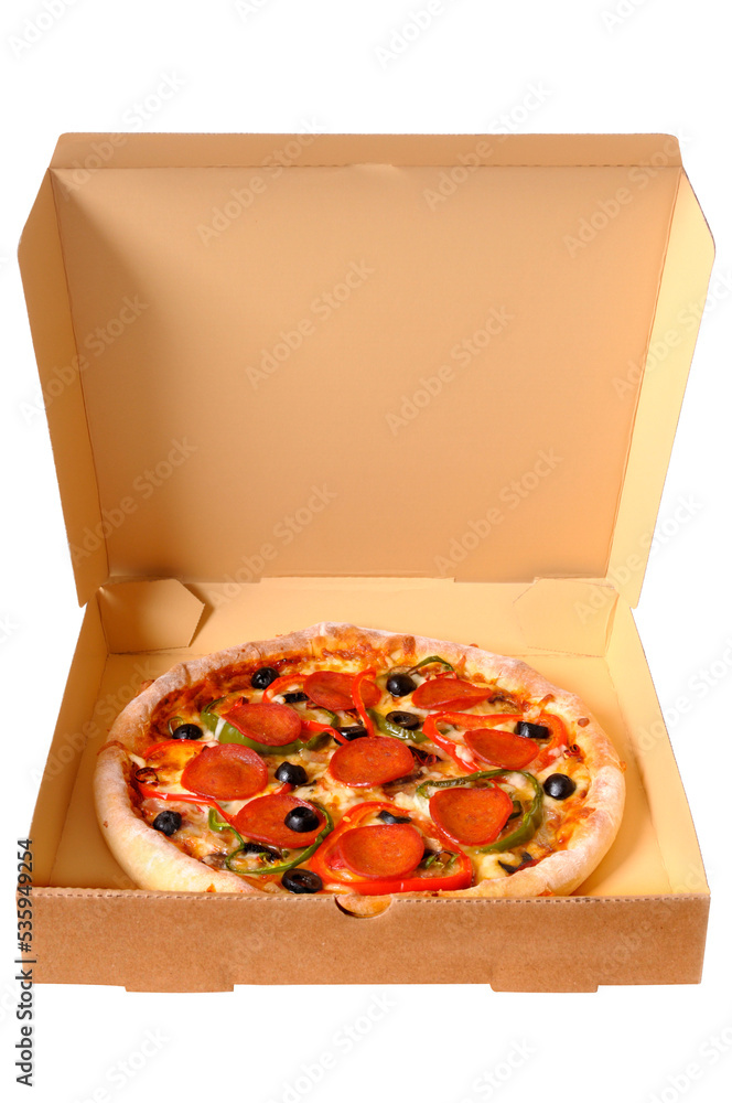 Pizza box pepperoni photo transparent background isolated PNG file ...