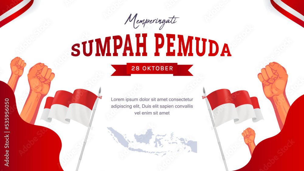 Design for the commemoration of the national day "Youth Pledge" October ...