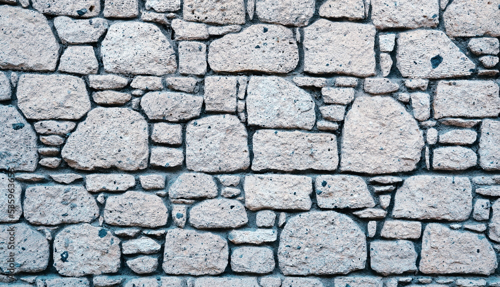 Age-old Blue Block Wall or Ceiling. Ancient Civilization Antique ...
