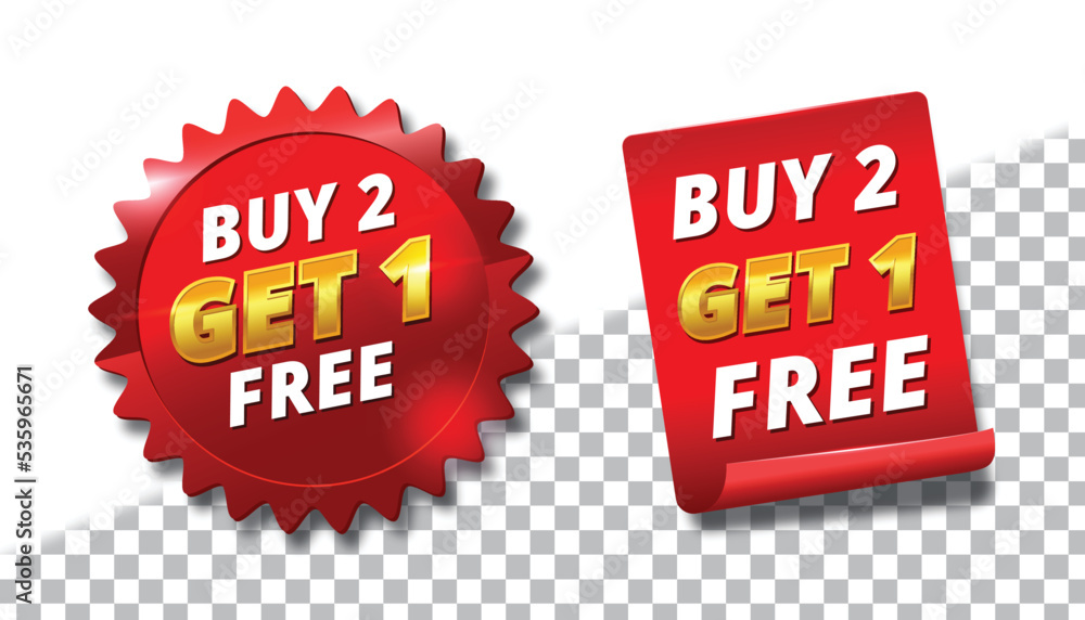 banner buy2 get1 free template design Stock Vector | Adobe Stock