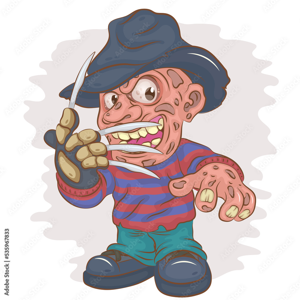 Halloween Mascot Freddy Krueger. Halloween Character Freddy Krueger ...