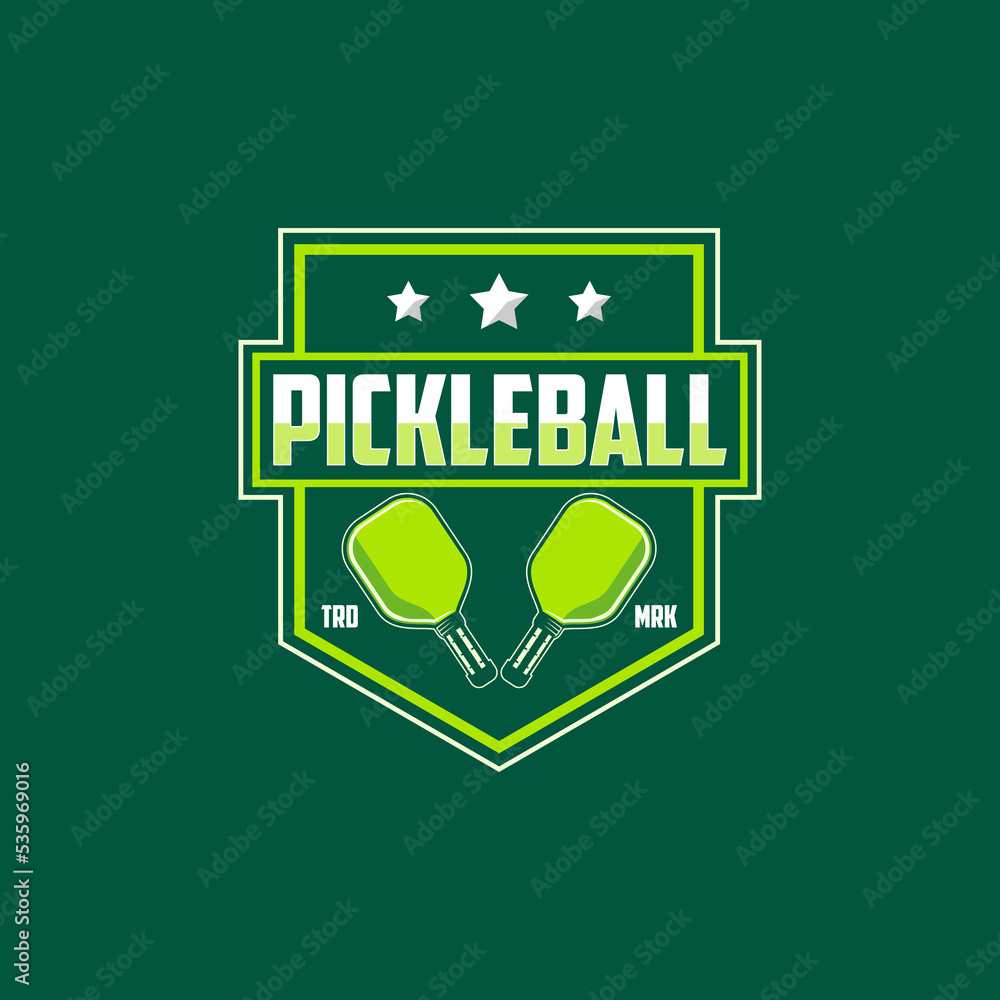 pickle ball sport graphic template. pickle ball game tournament in ...