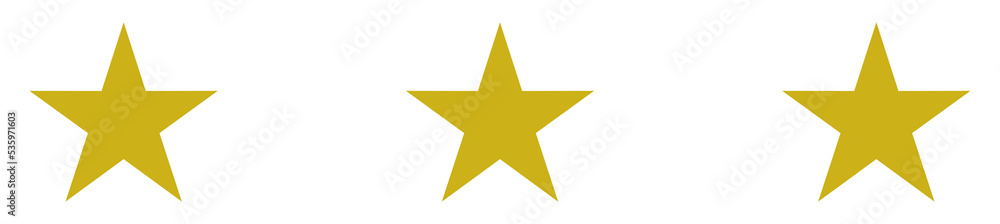 Five (5) Star Sign. Star Rating Icon Symbol for Pictogram, Apps ...