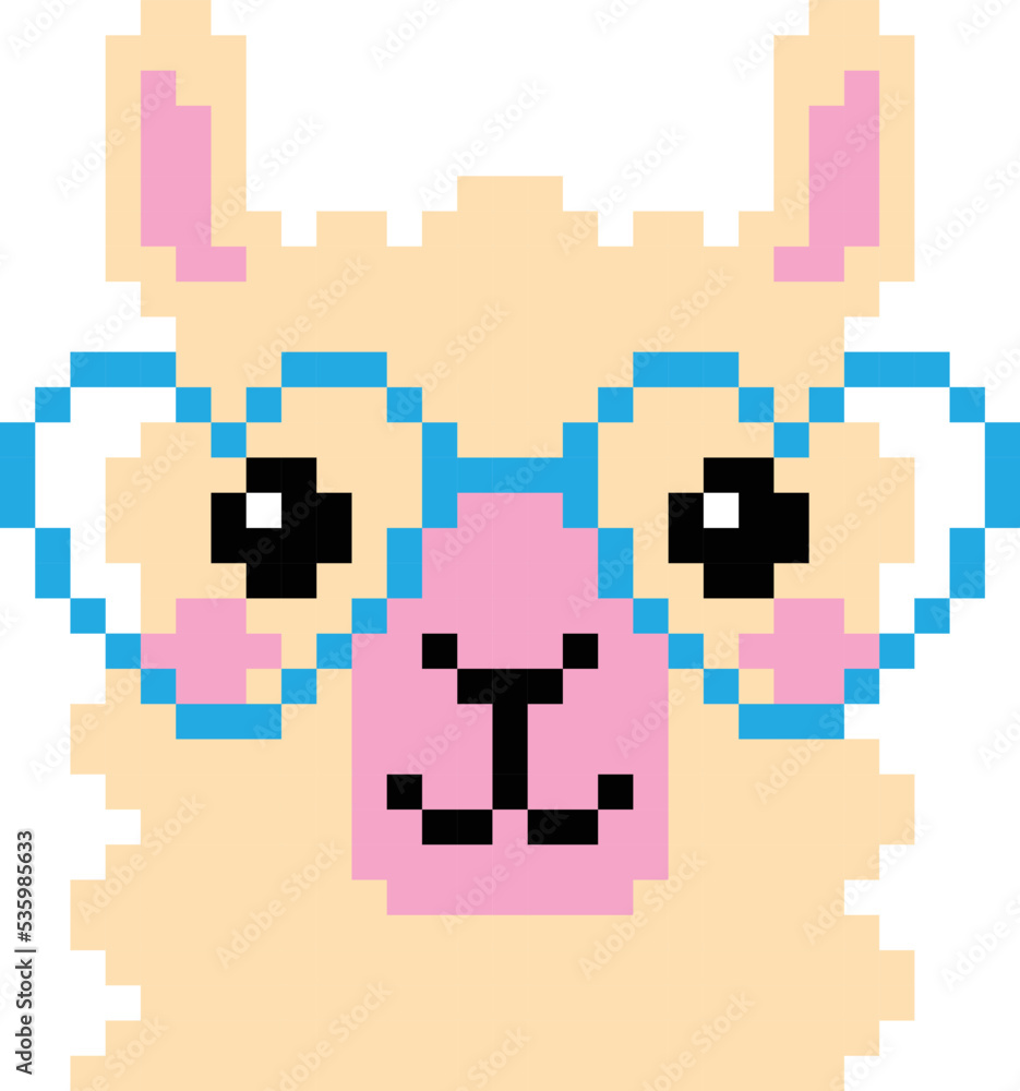 llama pixel art vector illustration. llama image or clipart. Stock ...
