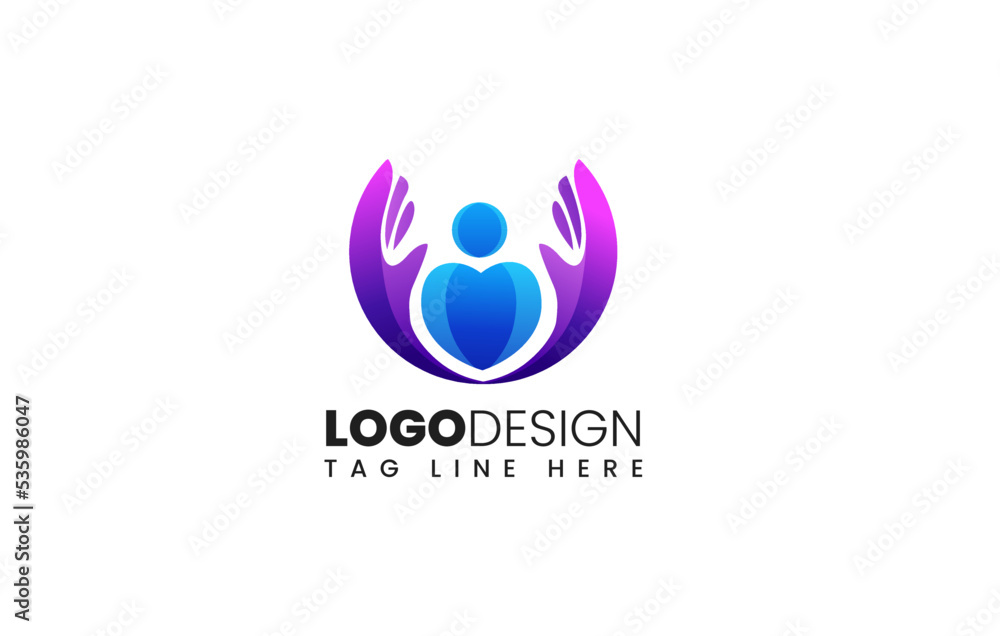 Nonprofit - NGO, Charity or Fundraising logo design template Stock ...