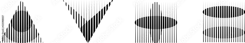 Art composition with lines .Modern art design .Design elements set ...