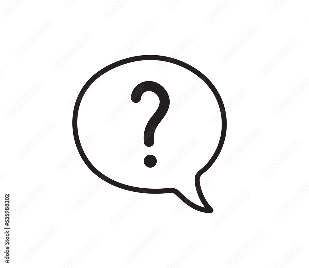 question mark doubt symbol in bubble illustration Stock Illustration ...