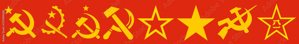 Soviet/Communism Symbols Stock Vector | Adobe Stock