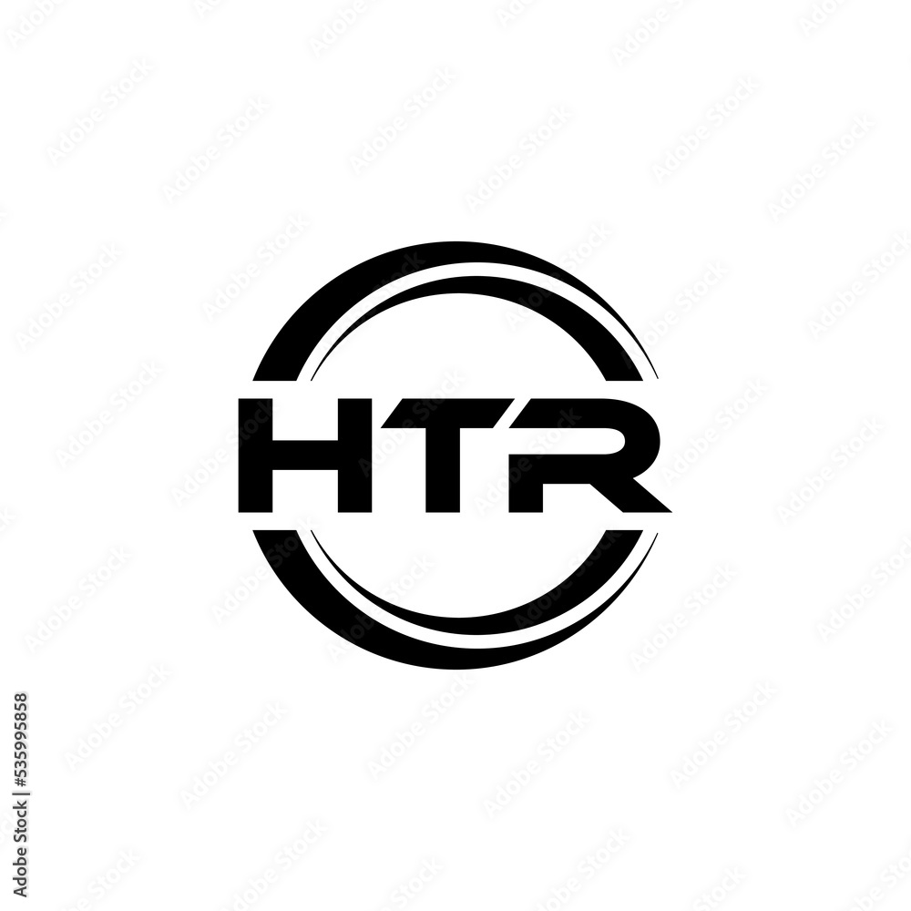 Vecteur Stock HTR letter logo design with white background in ...