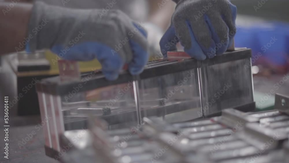 one man takking the machine tray n keep in the box. Stock Video | Adobe ...