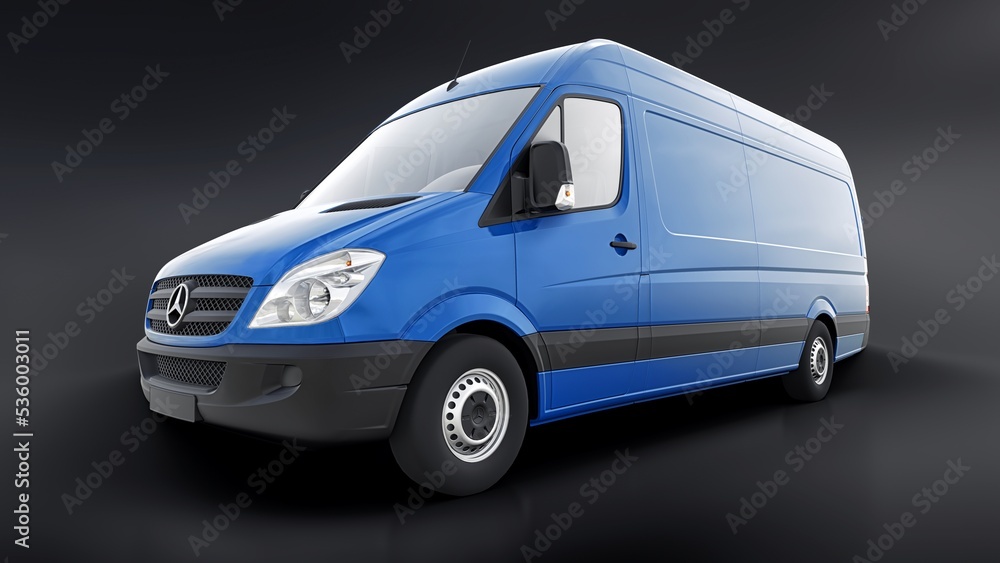 Berlin, Germany. April 28, 2022: Mercedes-Benz Sprinter. Blue European ...